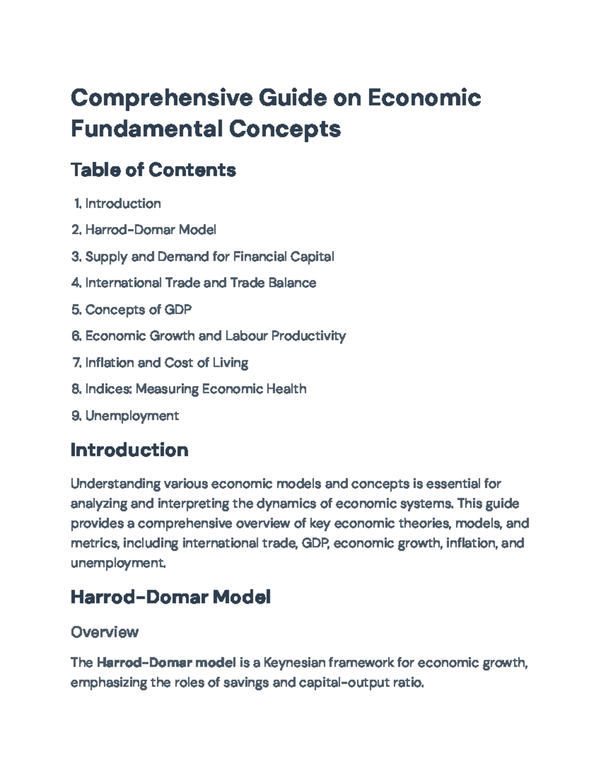 Comprehensive Guide on Economic Fundamentals: Key Concepts and Models ...