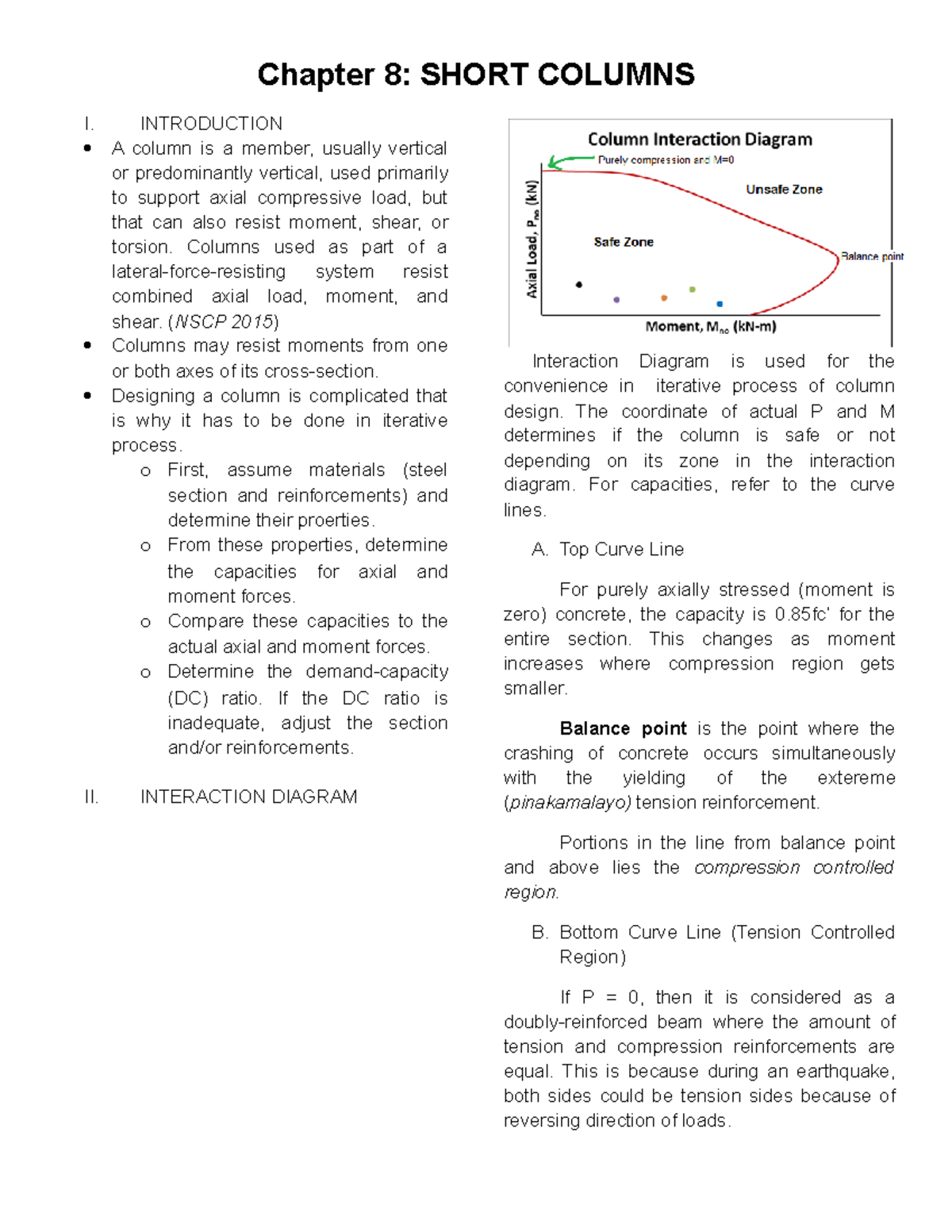 NSCP Chapter 8: Short Column Design Notes and Interaction Diagrams ...