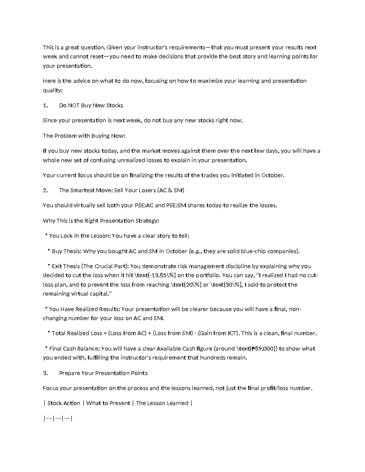 Maximizing Learning & Presentation Quality in VTrade (AC SM) - Studocu