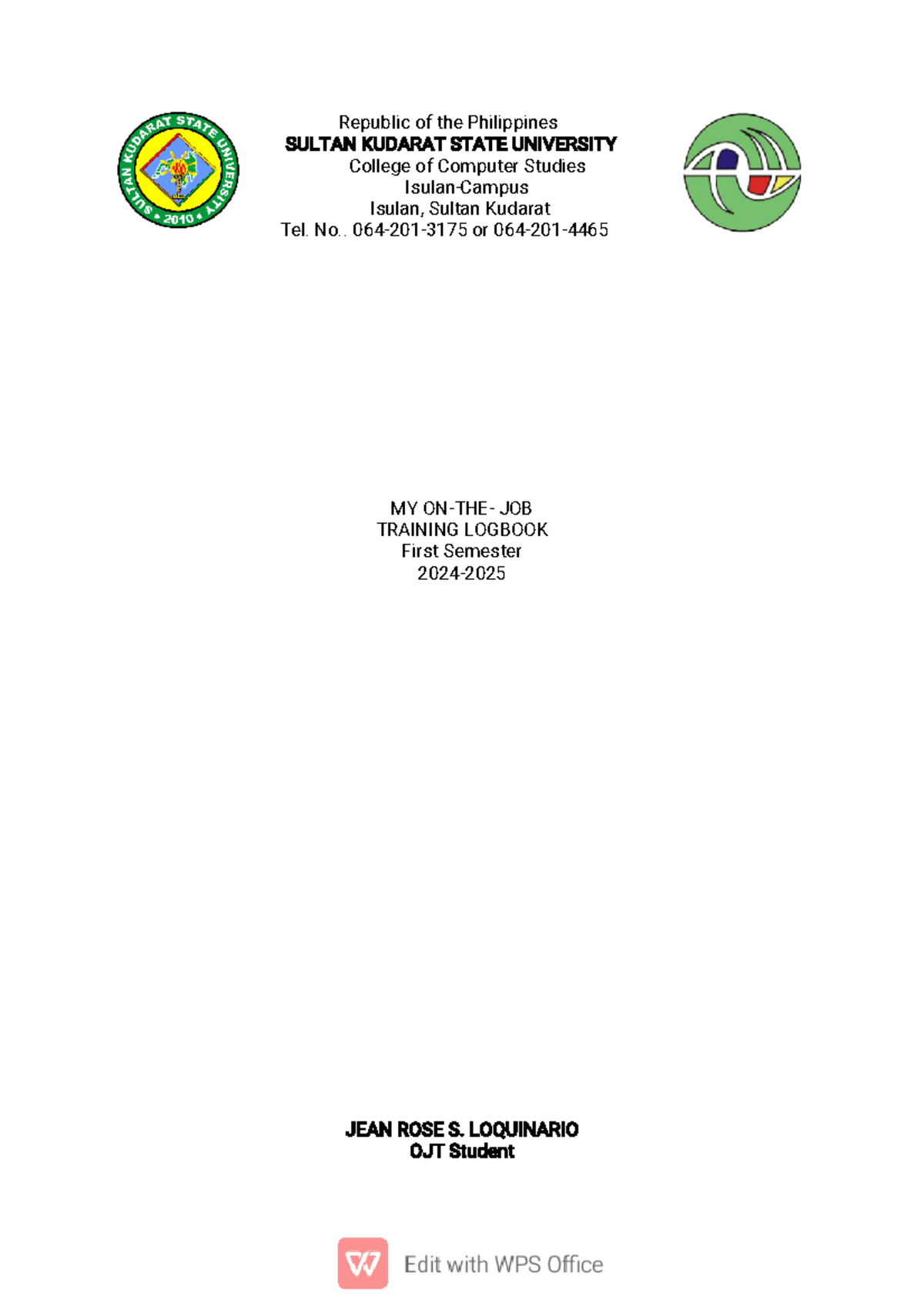 OJT 2024 - Final Terminal Report of Jean Rose S. Loquinario at AISCI ...