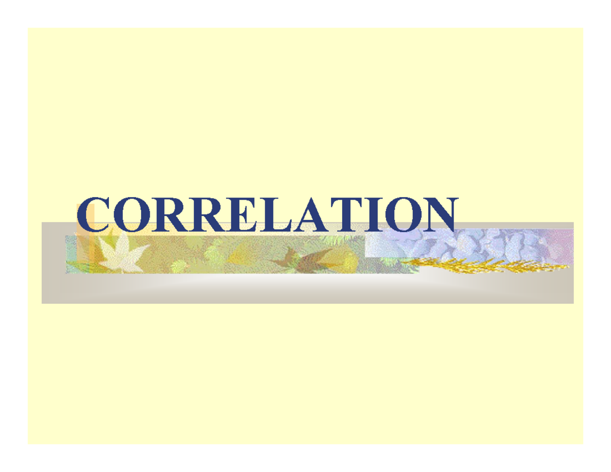 Correlation Notes: Key Concepts and Types of Correlation - Studocu