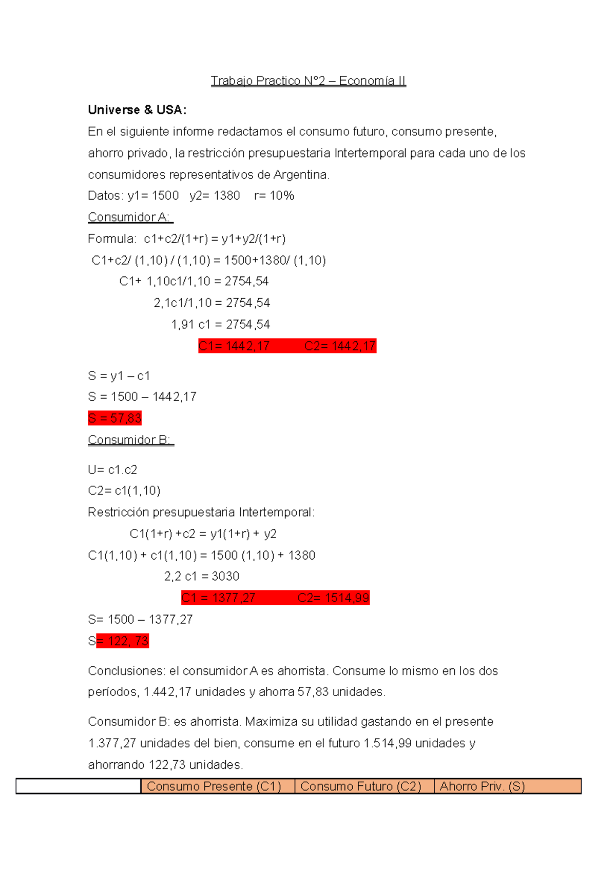 TP N° 2 Economia II - Aprobado - Trabajo Practico N°2 – Economía II Universe & USA: En el - Studocu