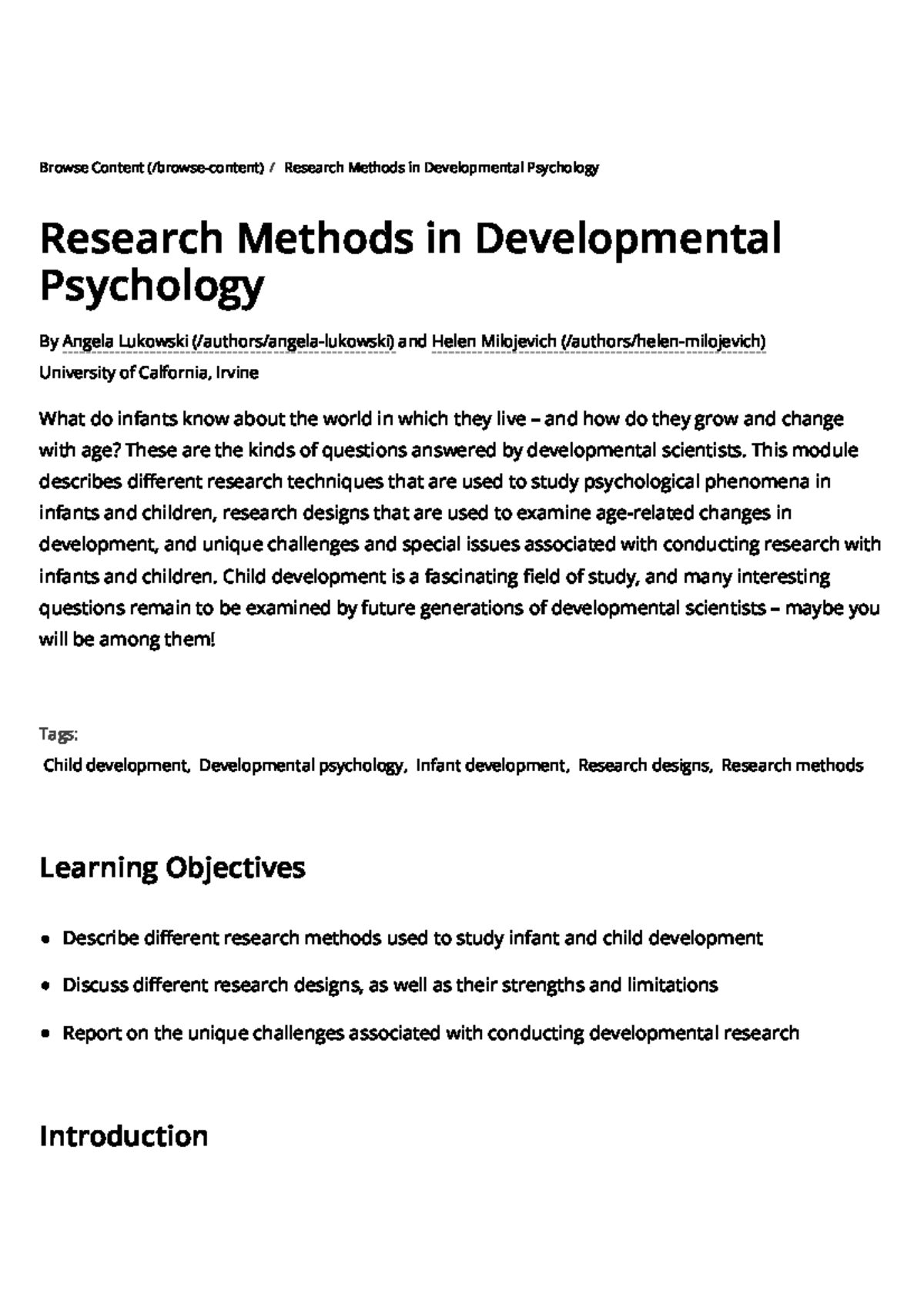 Research Methods in Developmental Psychology (PSY 101) - A Comprehensive - Studocu
