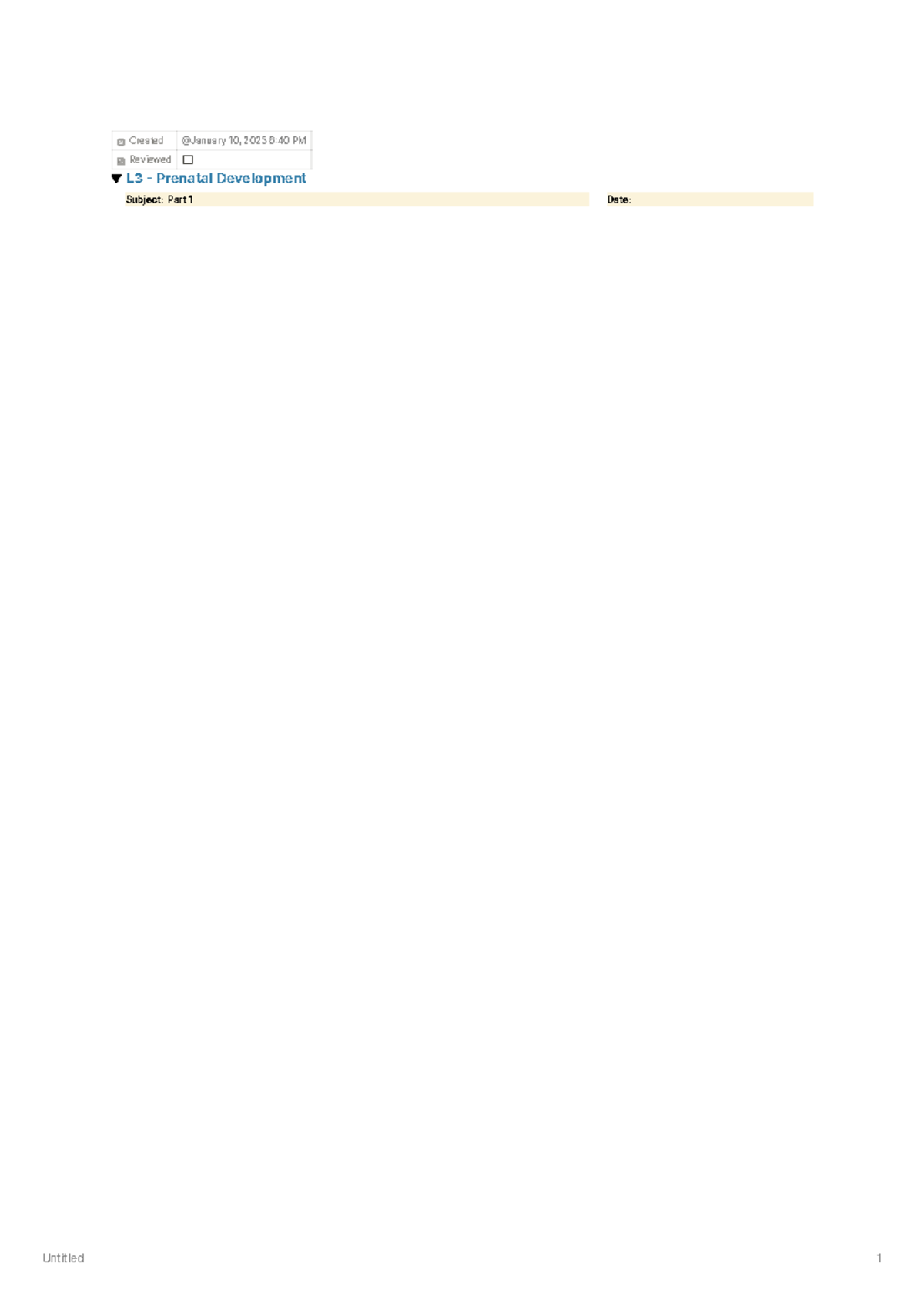 W3 Prenatal Development Part 1 - Created Reviewed L3 Prenatal ...