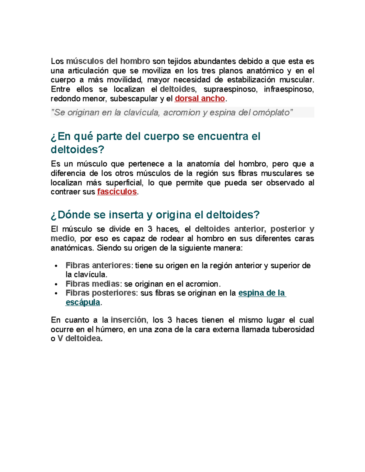 Anatomía del Deltoides: Músculo, Funciones y Lesiones (ANATOM 101 ...