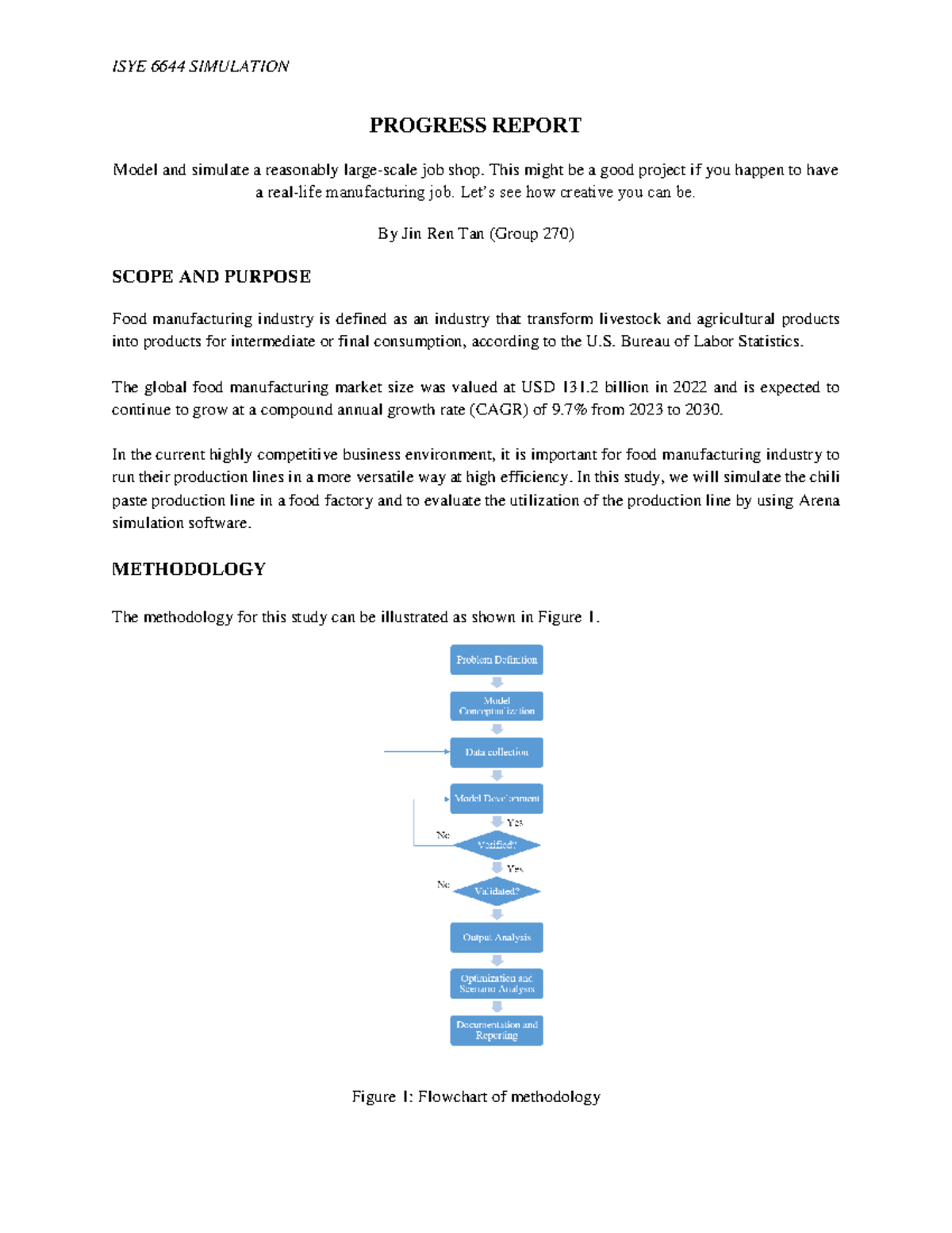Simulation Project Report on Chili Paste Production Process - Studocu