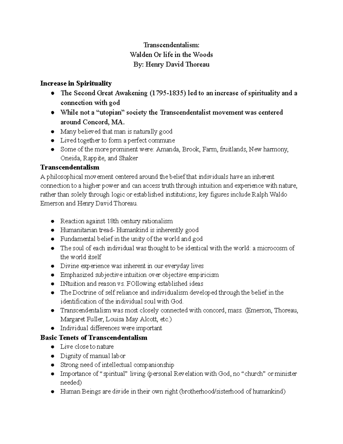 Walden Themes - Quote 11. - Transcendentalism: Walden Or life in the ...