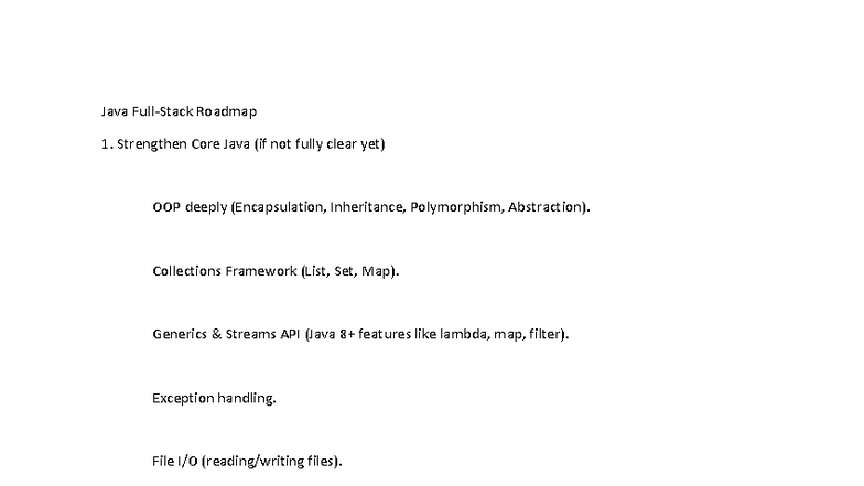 Java Roadmap: Mastering Core Java, JDBC, Servlets, Spring & REST APIs ...