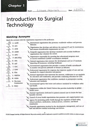 Surgical Technology Terminology: Key Terms Overview for Course EXS 401 ...