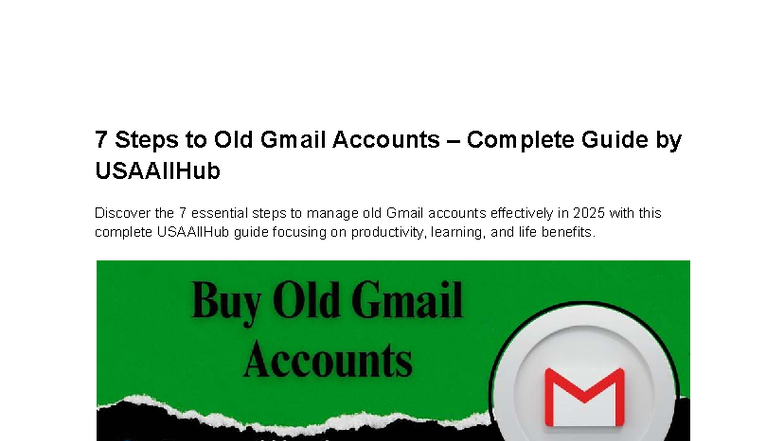 7 Steps to Effectively Manage Old Gmail Accounts in 2025 - Studocu