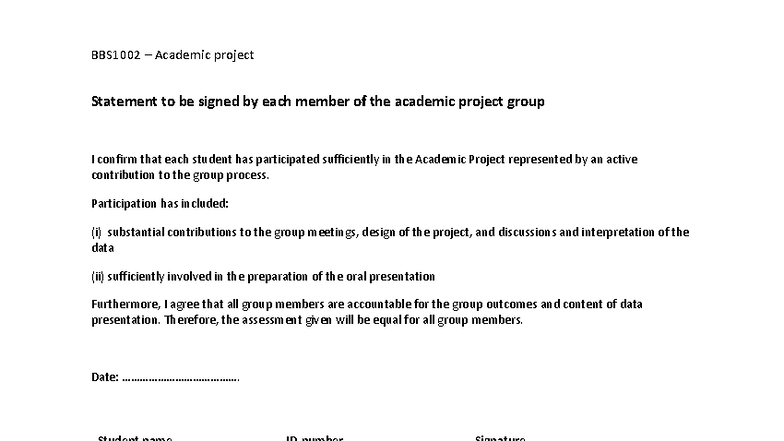 Equal+contribution+statement-BBS1002+Academic+Project - BBS1002 ...