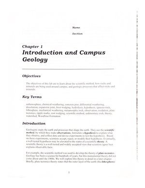 Minerals- GELO 1610 - Minerals Name the minerals corresponding to each ...