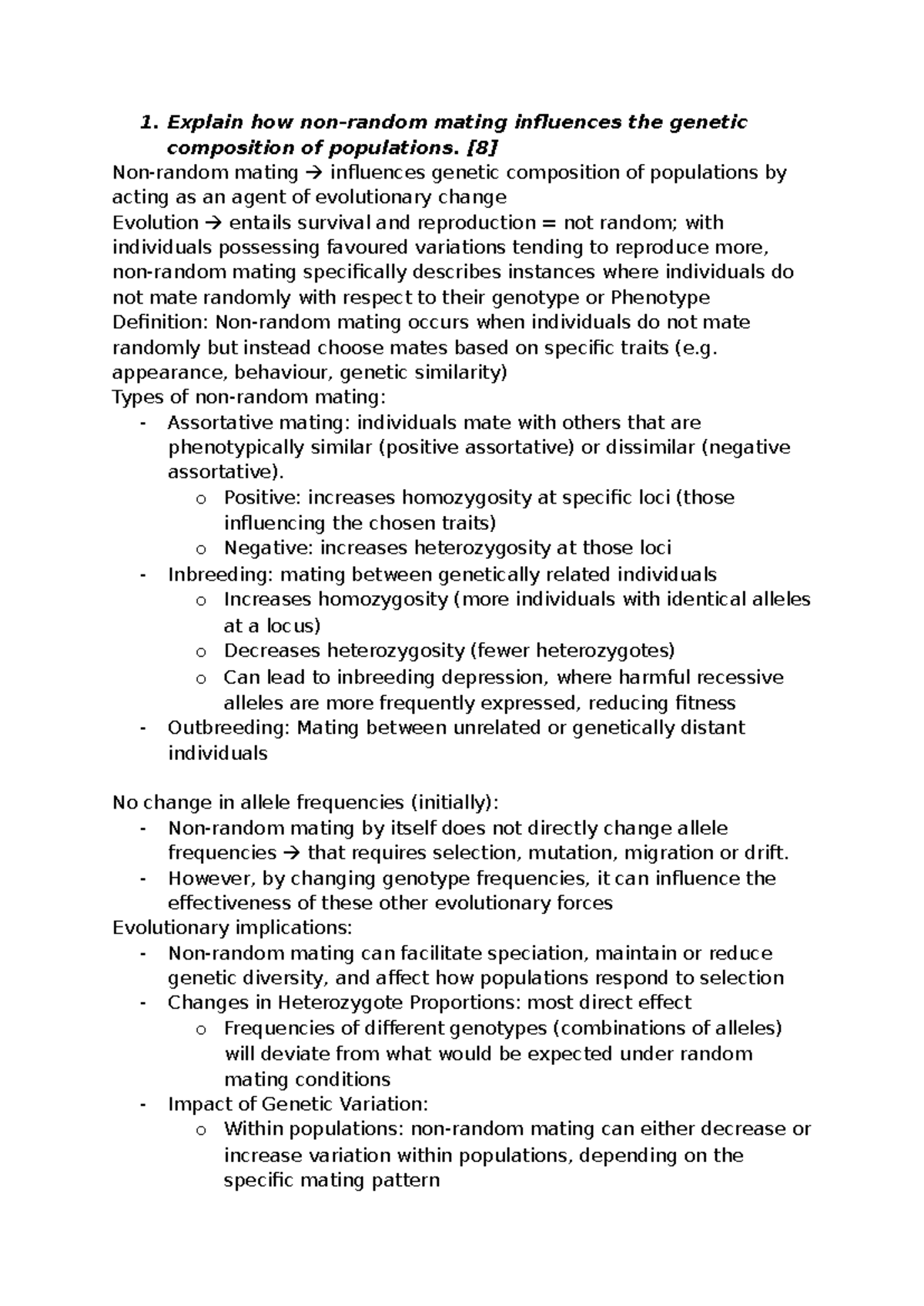 Genetic Composition and Evolutionary Change: Insights from Mating and ...