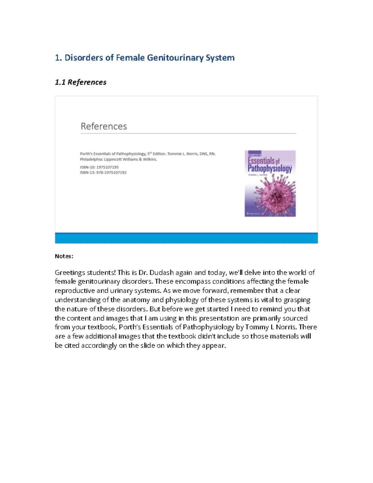 Female Reproductive Disorders: A Comprehensive Overview (Course Code: 1 ...