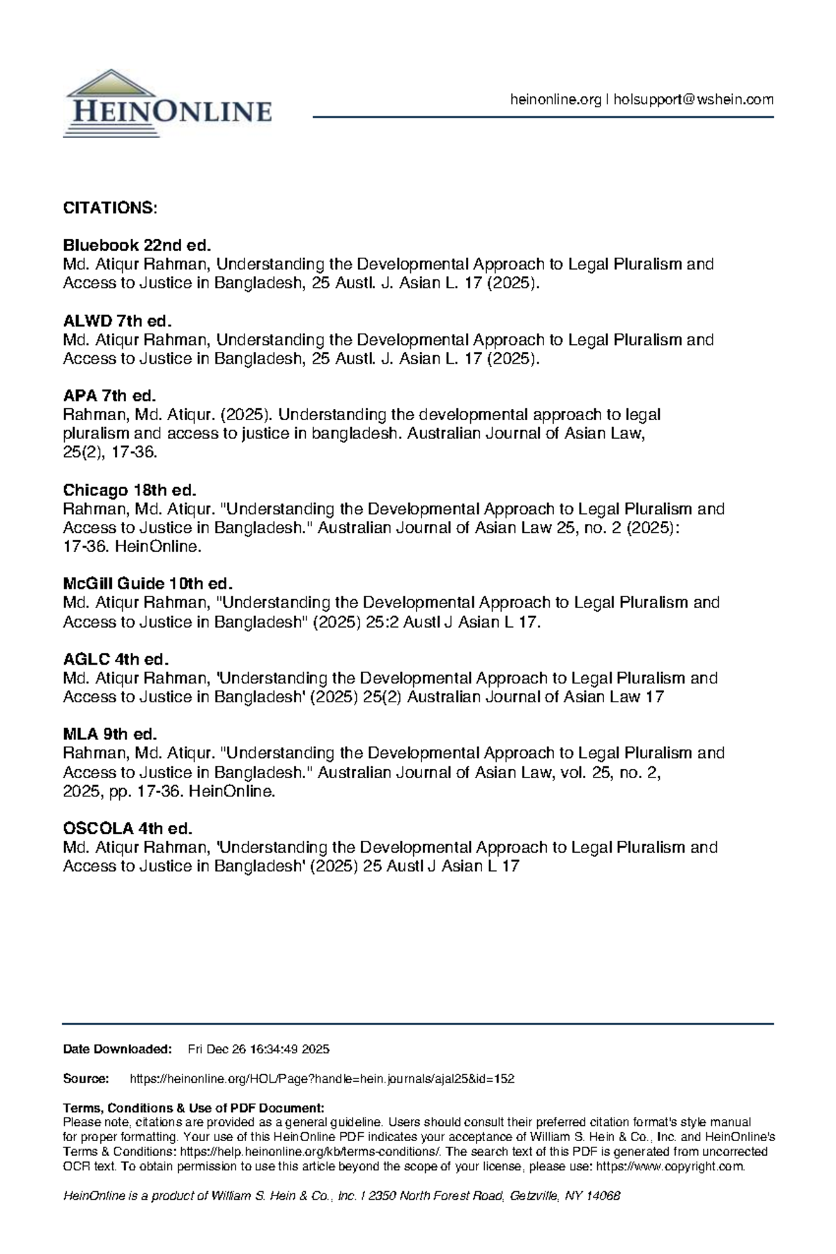 Understanding Legal Pluralism and Access to Justice in Bangladesh (25 ...