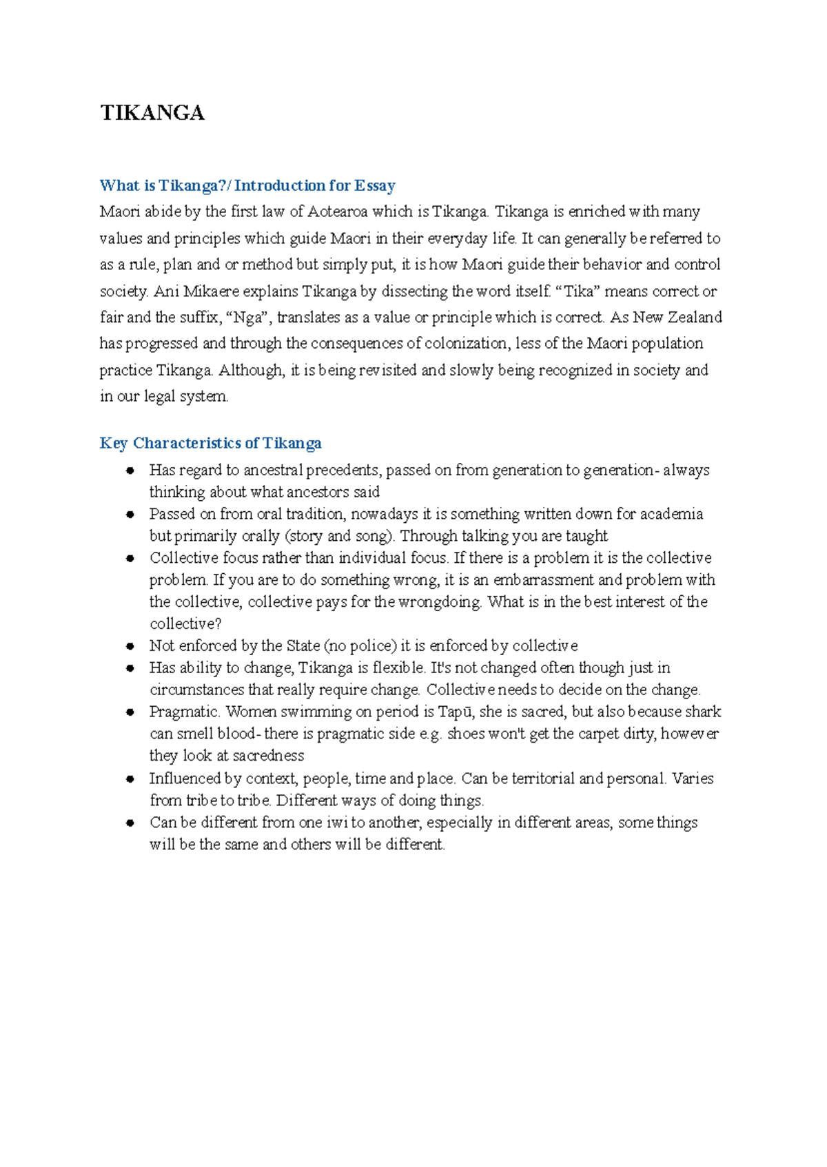Tikanga - Tikanga is enriched with many values and principles which ...
