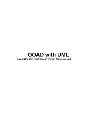 Solution Manual - Object-Oriented Software Engineering Using UML ...