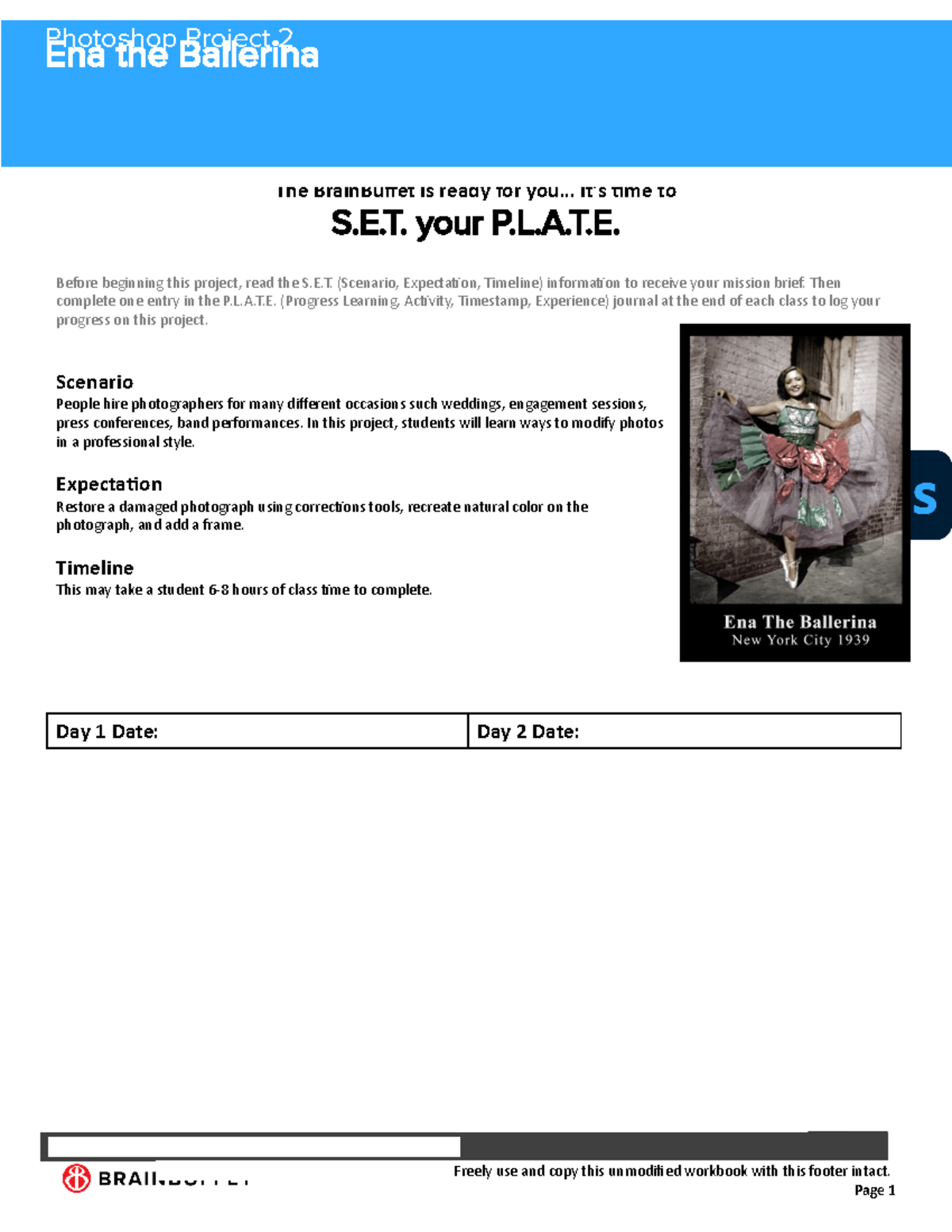 Photoshop CC21 Project 2: Ena the Ballerina Student Guide - Studocu