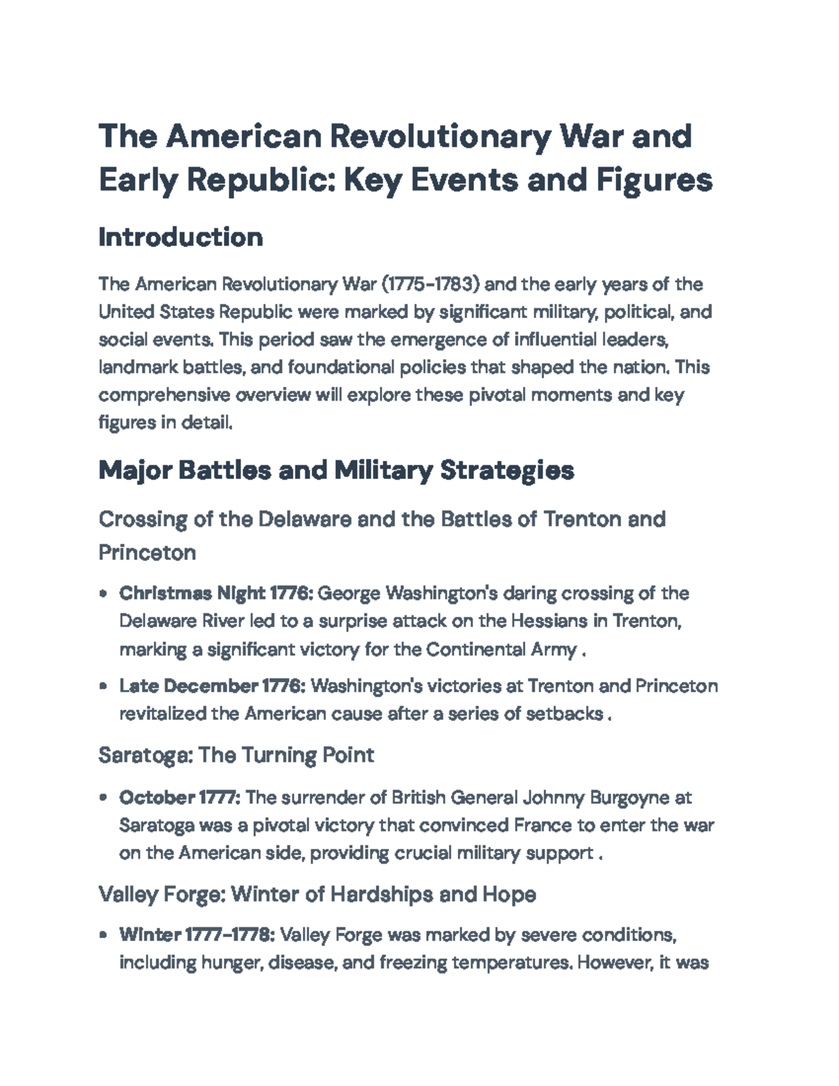 The American Revolutionary War: Key Events, Figures, and Aftermath ...