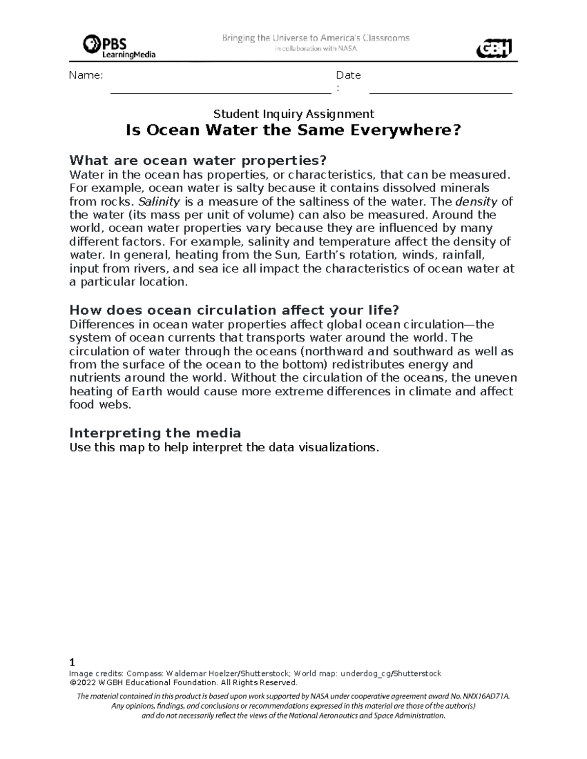 PBS Ocean Properties: Temp, Density, and Salinity Analysis - Studocu