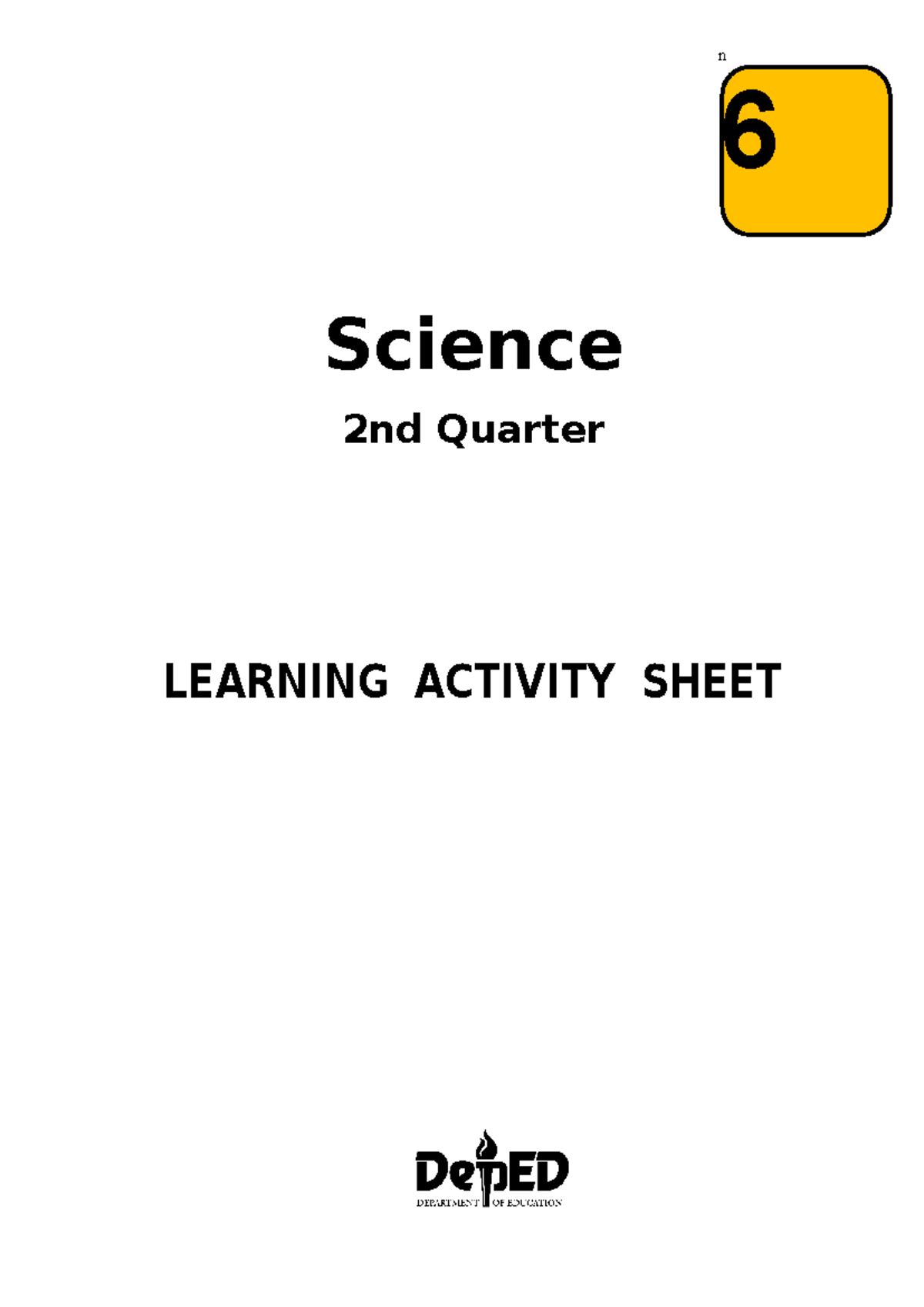 Grade 6 Science Q2 LAS: Understanding the Human Body Systems - Studocu
