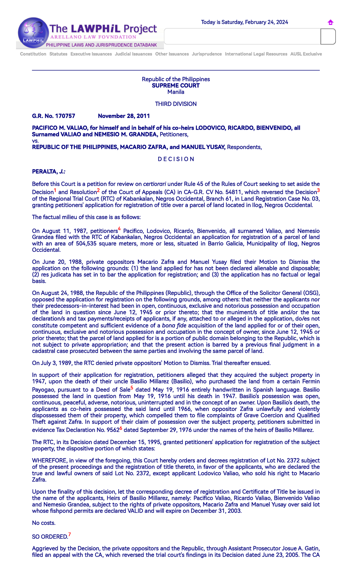 1. Valiao vs Republic - Mgvxrj - Constitution Statutes Executive ...