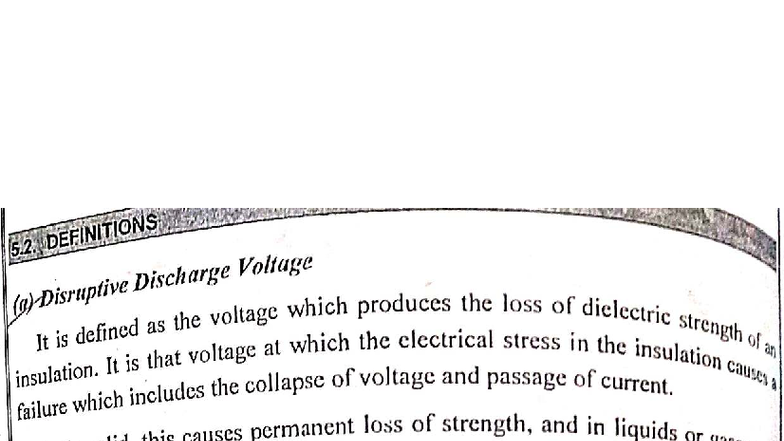 Unit 4 - High Voltage Engineering Definitions and Testing Methods - Studocu