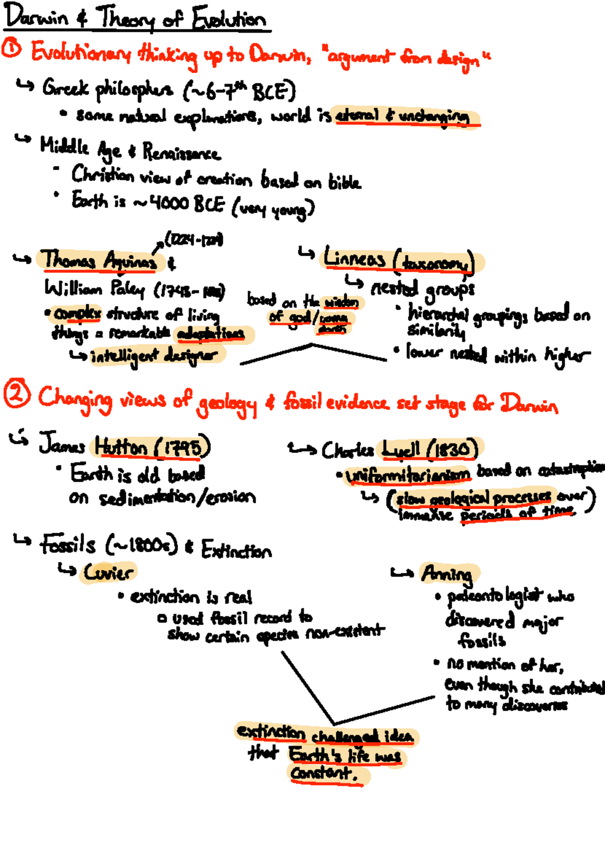 Lecture 2 - Darwin's Theory of Evolution: Key Concepts & Evidence - Studocu