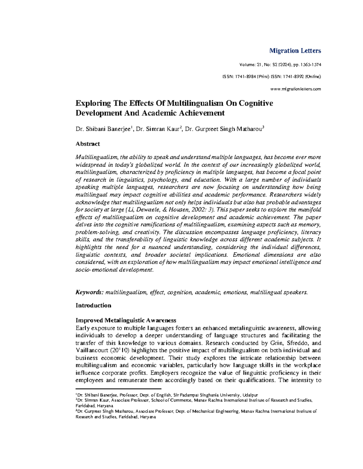 Exploring Multilingualism's Impact on Cognition & Academic Success (ENG ...