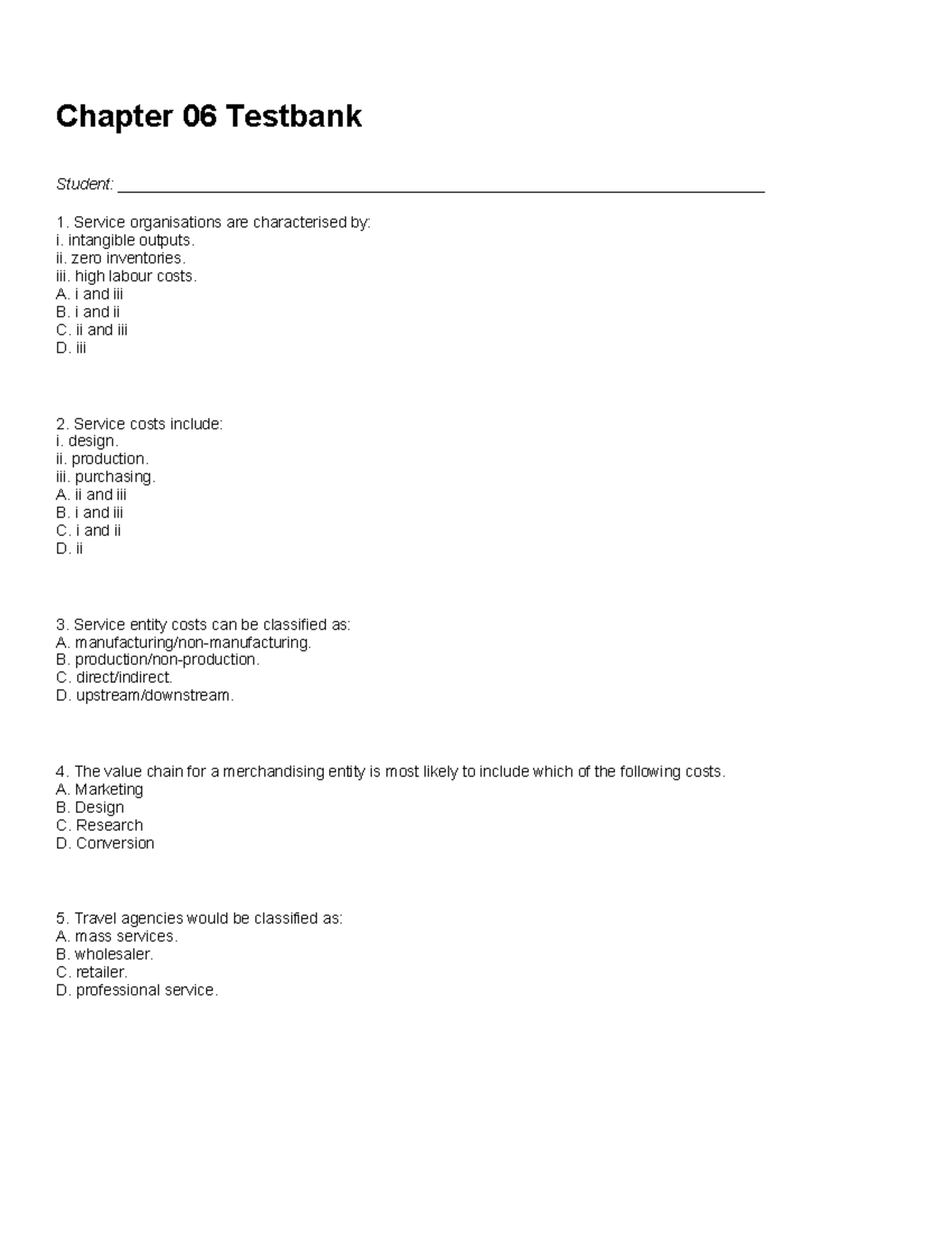 Test chapter-06- Chapter 06 Testbank Student: - Studocu
