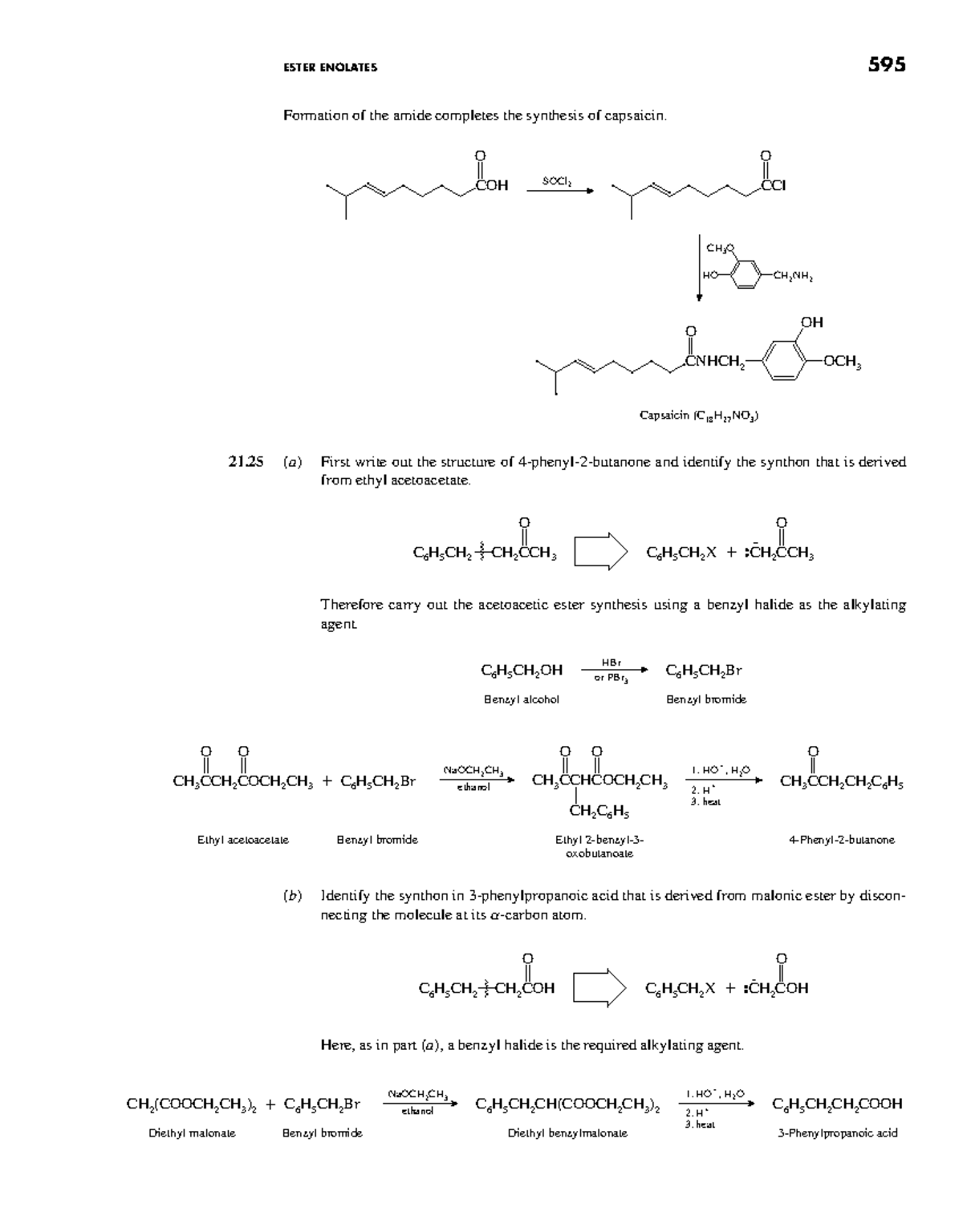 595 Organic Chemistry: Ester Enolates & Capsaicin Synthesis - Studocu