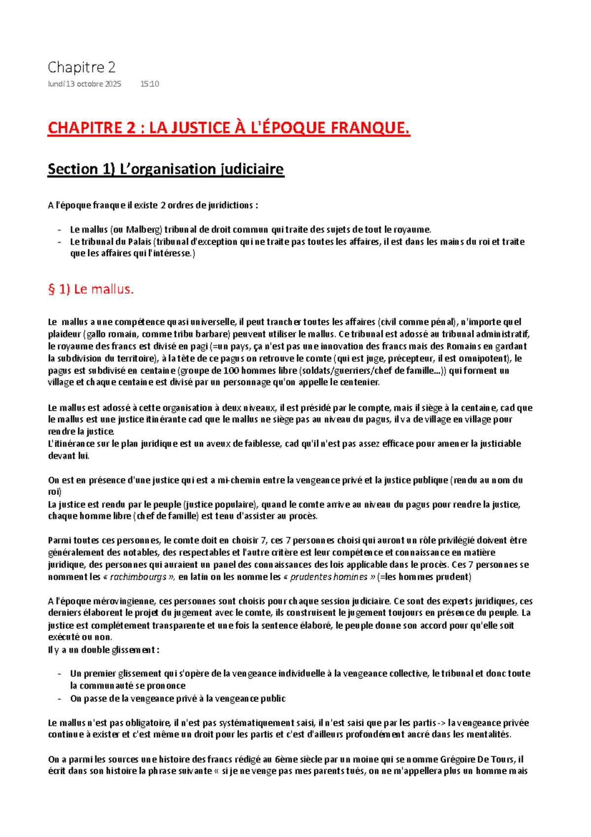 Chapitre 2 : La Justice à Franque - Analyse et Procédures (Cours 2025 ...