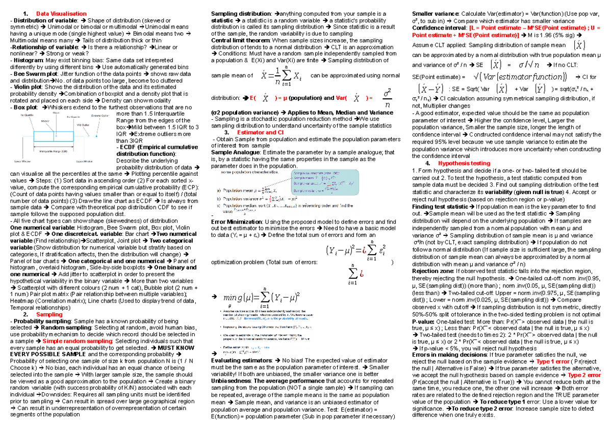 DAO2702 cheatsheet - Summary Programming for Business Analytics - 1 ...