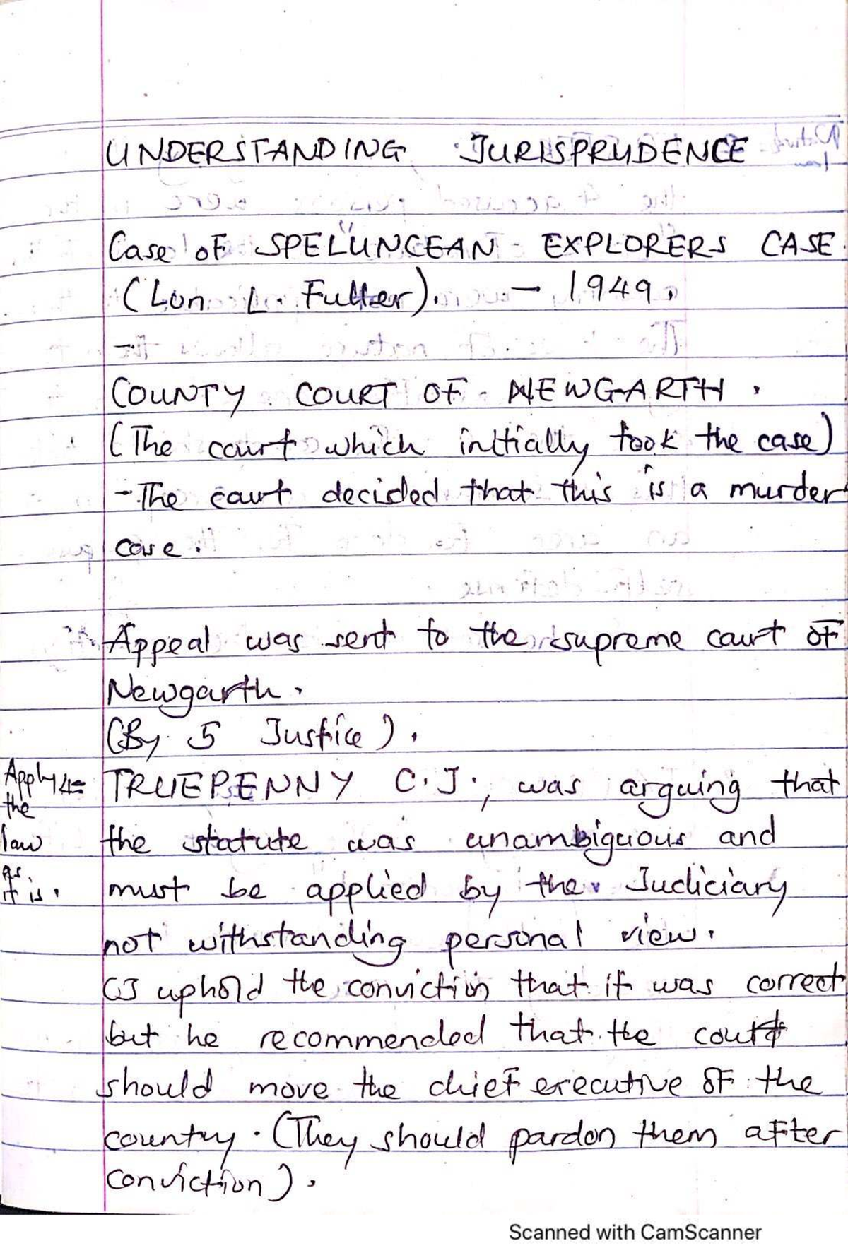JURISPRUDENCE II: Notes on the Speluncean Explorers Case and Legal ...