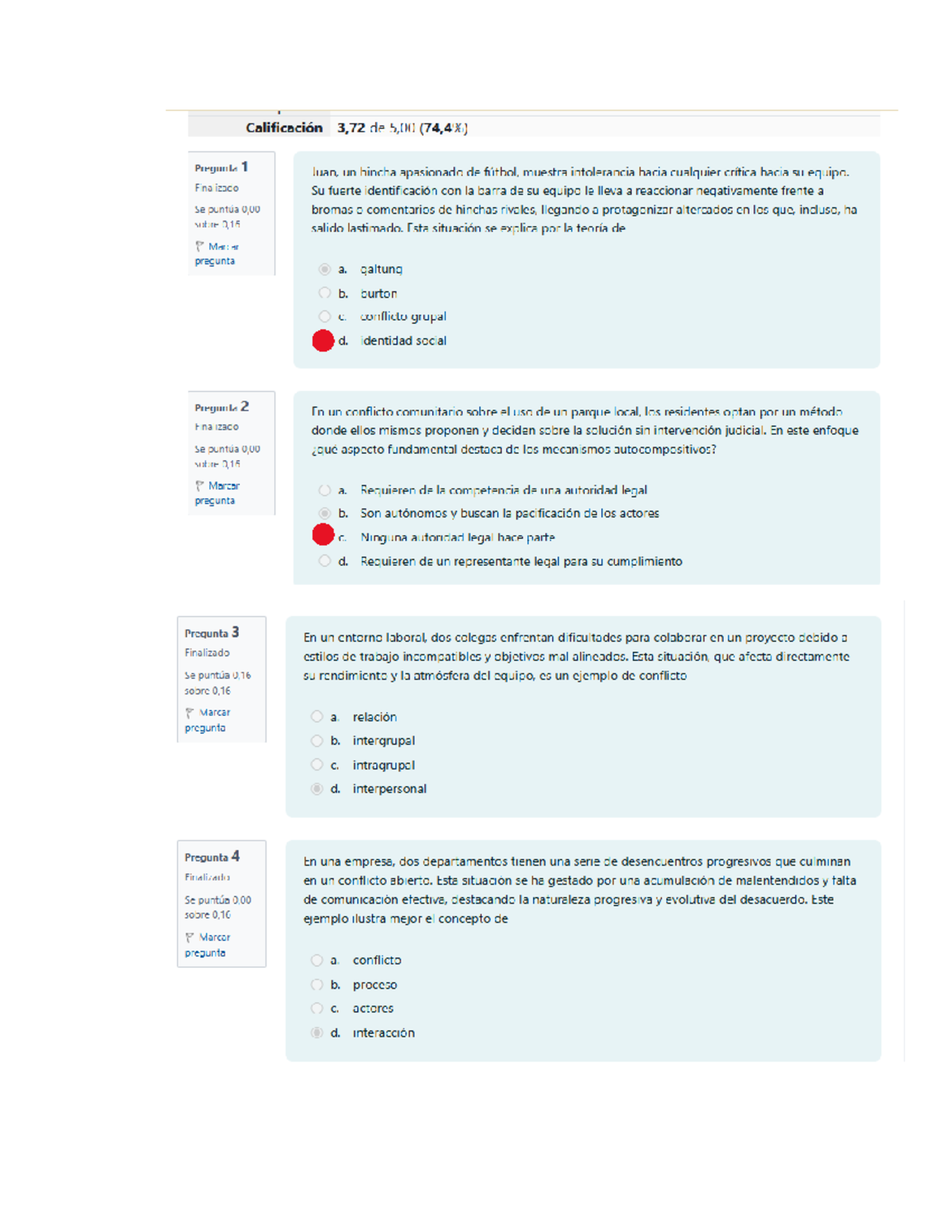 Examen Final de Resolución de Conflictos - Análisis y Preguntas Clave ...
