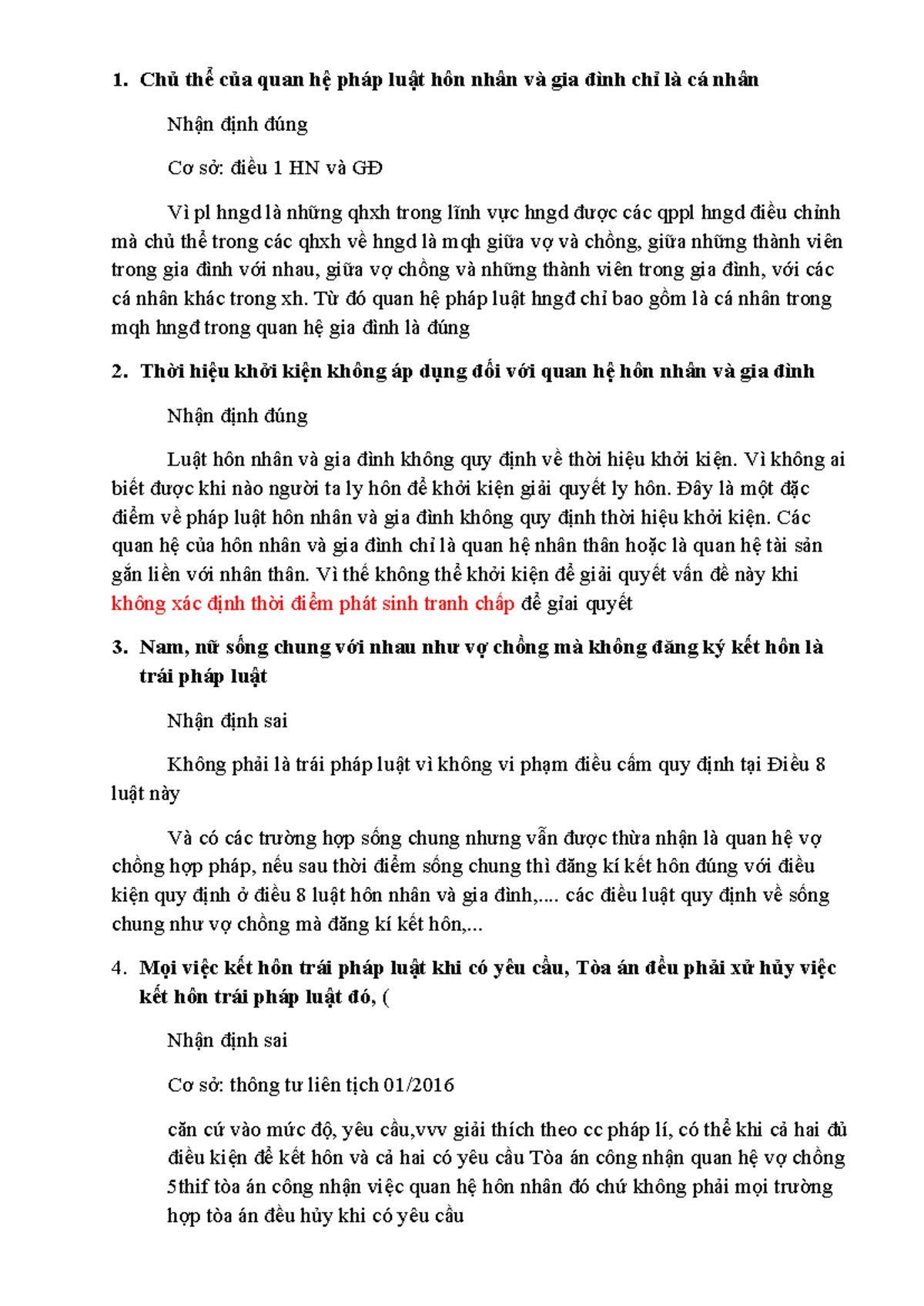 Hôn Nhân và Gia Đình: Nhận Định và Phân Tích Luật HN&GĐ - Studocu