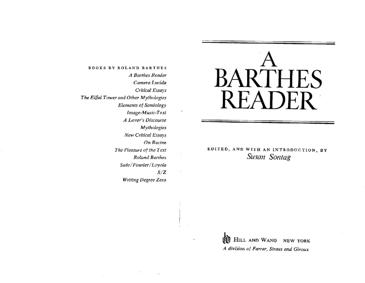 3- Barthes Photographic Message - A BOOKS ROLAND BARTHES A Barthes ...