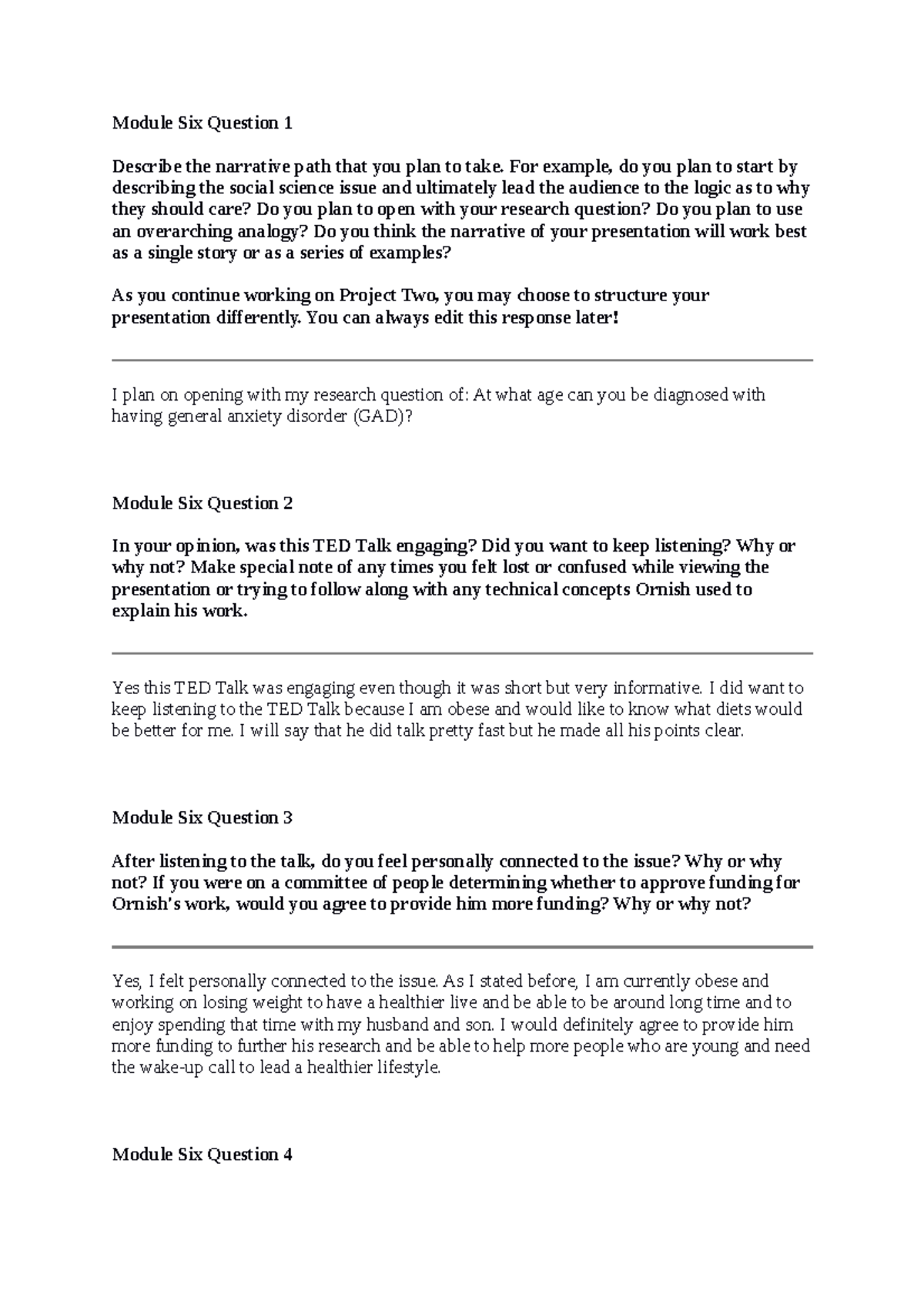 SCS 200 Module 6 - Short Responses on Social Science Presentation - Studocu