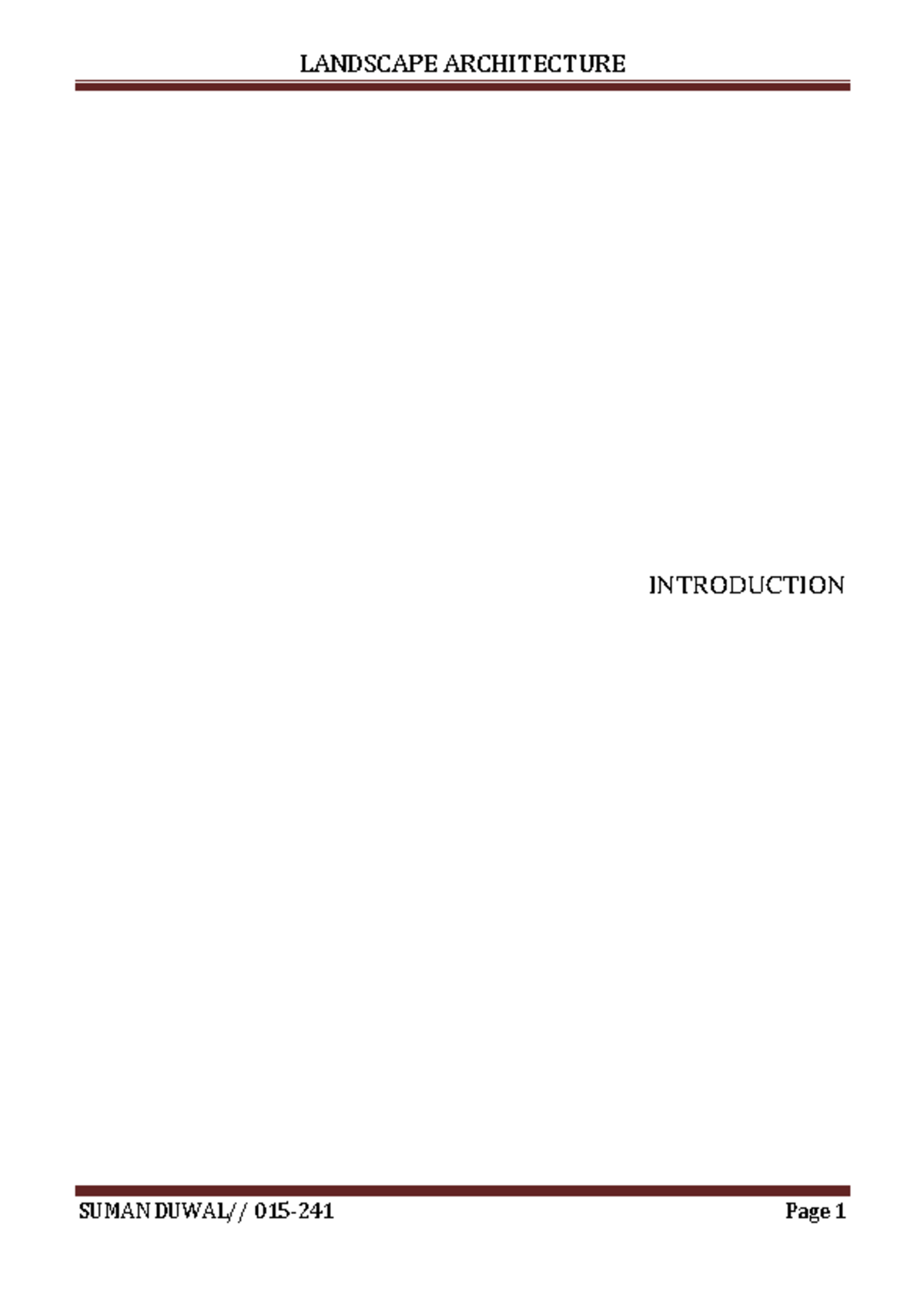 LANDSCAPE ARCHITECTURE 101: Introductory Notes on Landscaping ...