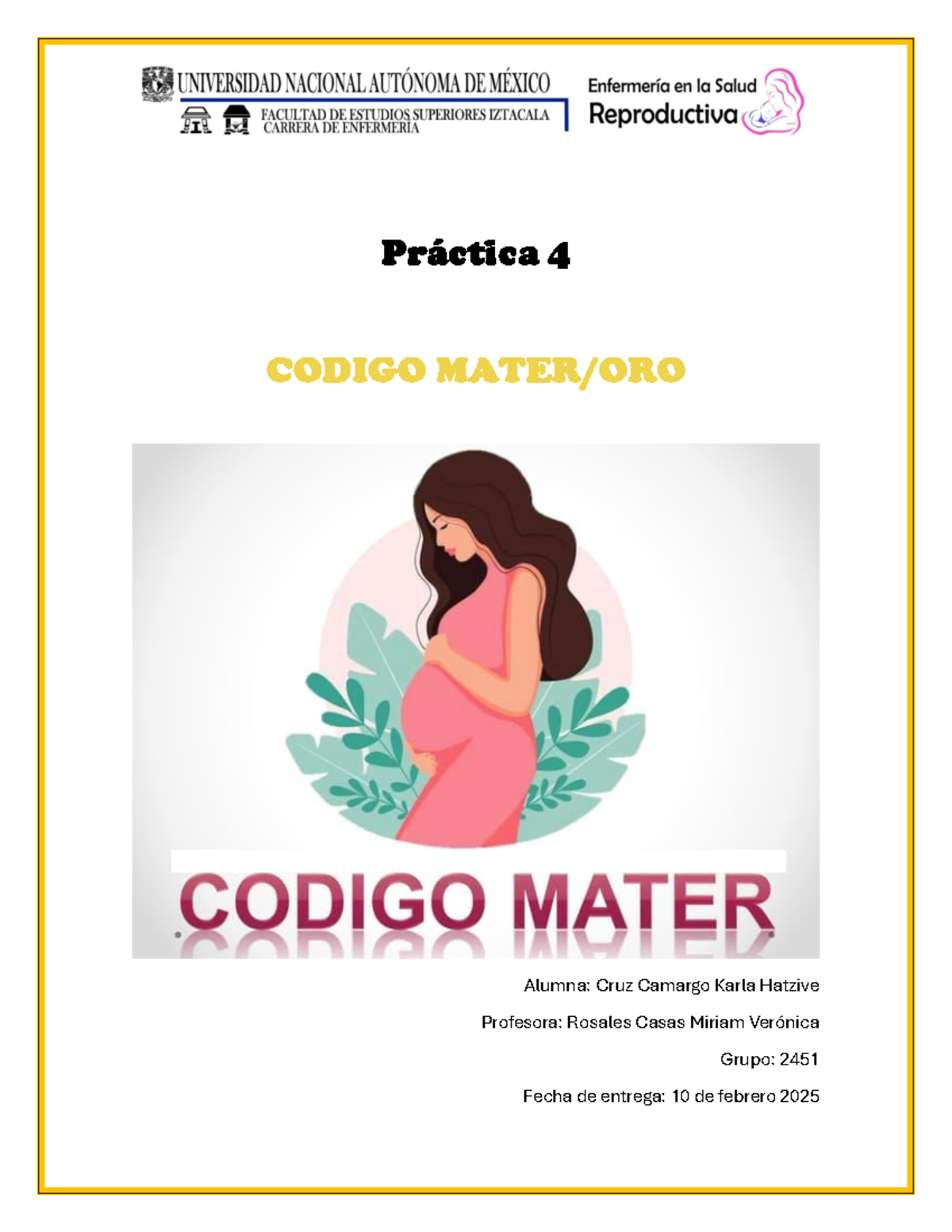 Implementación del Código Mater en Urgencias Obstétricas - 2451 - Studocu