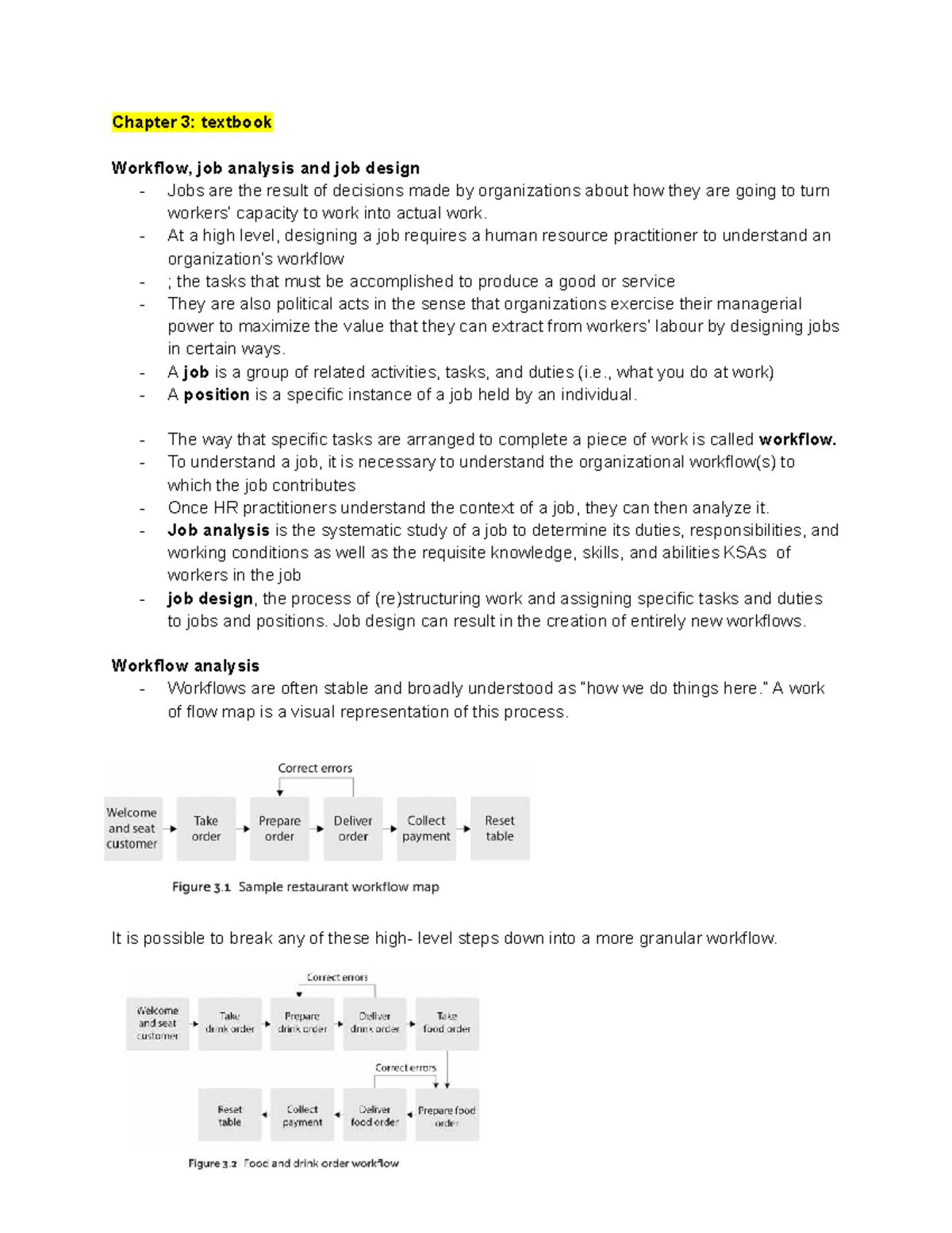 Chapter 3: Workflow, Job Analysis & Design in HR Management (2BC3 ...