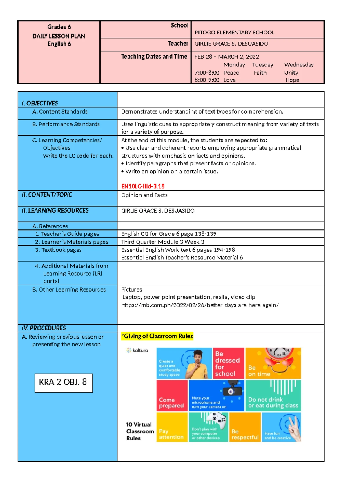 Sample LAC PLAN 2021 2022 - DIVISION OF CITY SCHOOLS STA. ANA ...