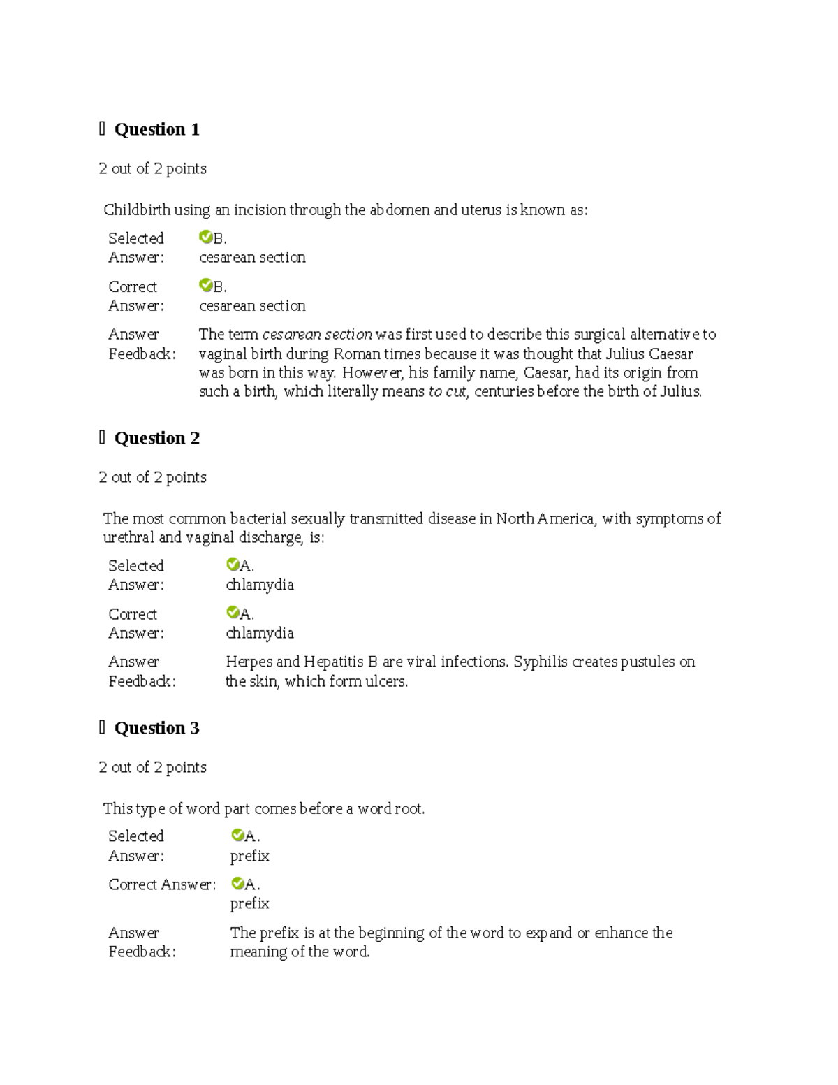 Medical Terminology Exam 7 Review Questions and Answers - Studocu
