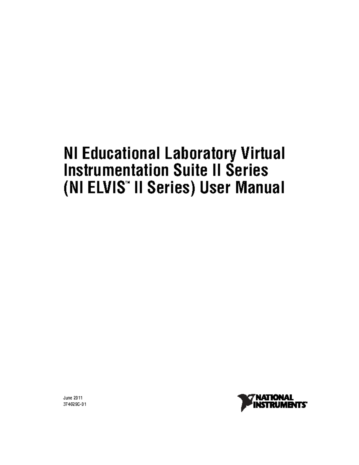 NI ELVIS II Series User Manual: Comprehensive Guide for Students - Studocu