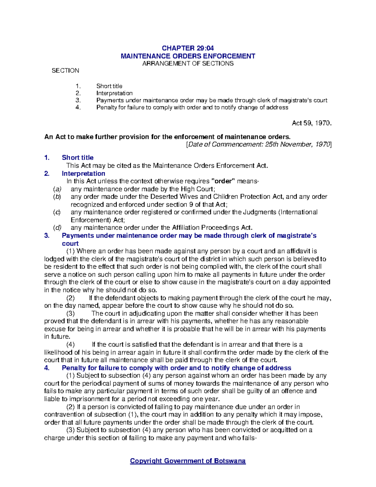 Maintenance Orders Enforcement: Chapter 29 Overview - Studocu