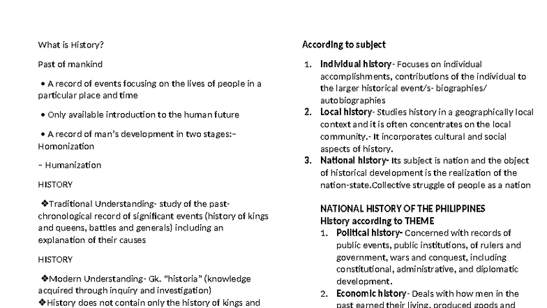Understanding History: Themes, Sources, and Methods (HIST 101) - Studocu