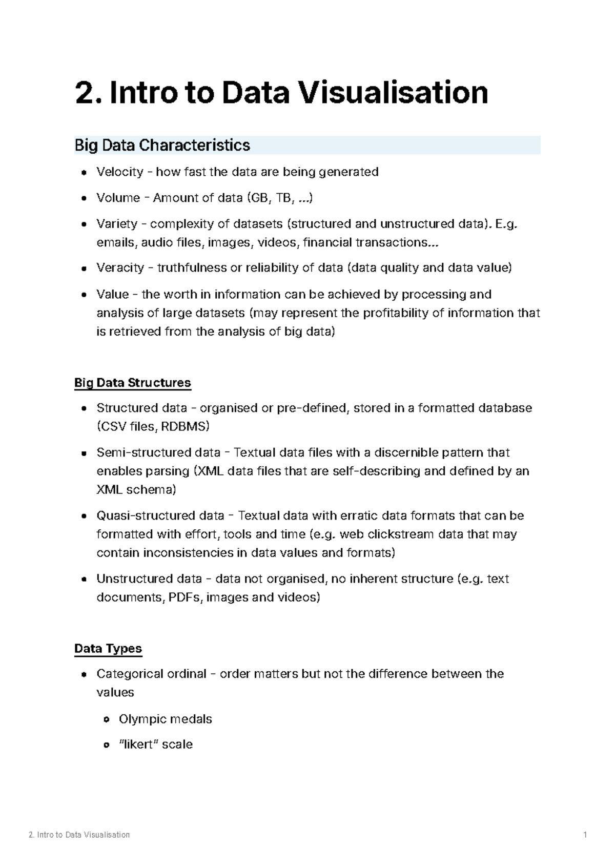 Introduction To Data Visualisation 2 Intro To Data Visualisation Big