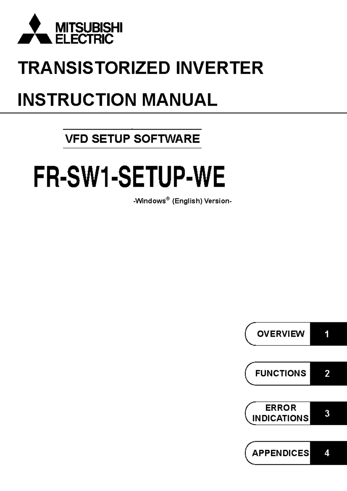 Mitsubishi VFD Setup Software Instruction Manual (Ib0600081) - Studocu