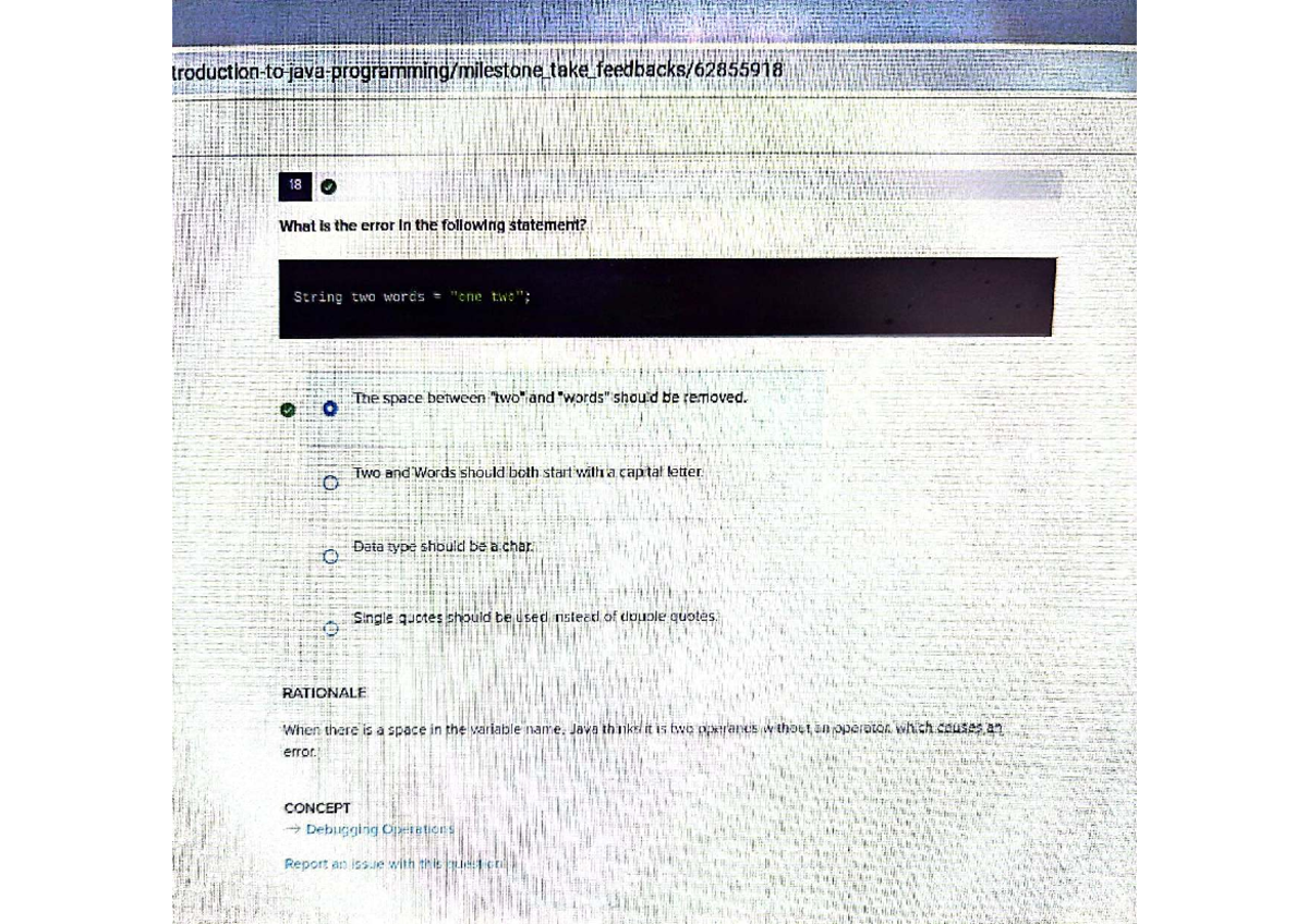 Milestone 1: Java Programming Basics and Debugging Concepts - Studocu