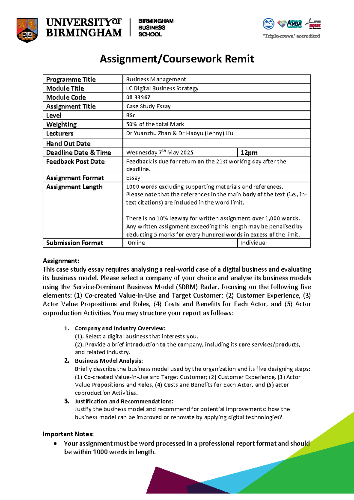 Digital Business Strategy Case Study Essay LC 08 33967 - Studocu